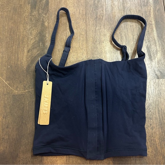 SKIMS | Tops | New Skims Navy Blue Corset Tank Top | Poshmark